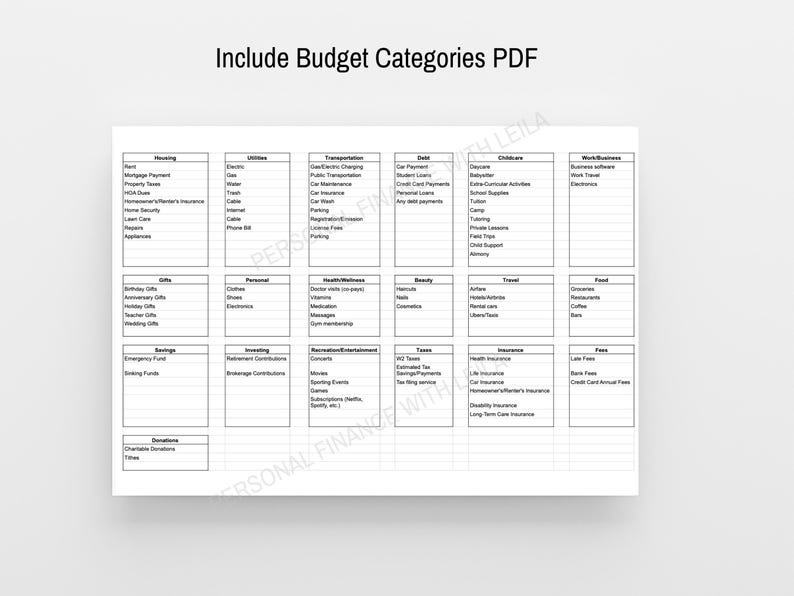 Simple Monthly Budget Printable | DIGITAL DOWNLOAD - Etsy