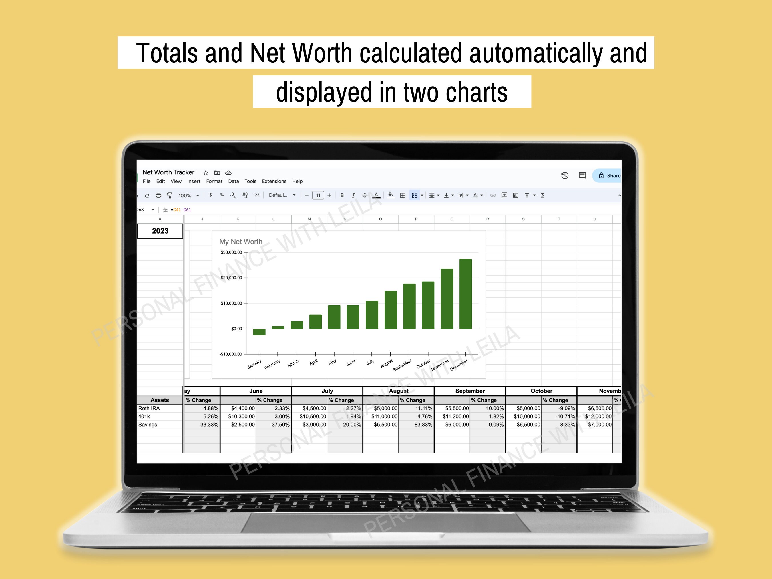 Simple Net Worth Tracker | Google Sheets Template | Instructions ...