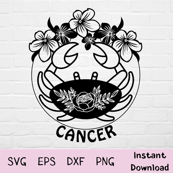 Zodiac Sign Cancer Svg - Etsy