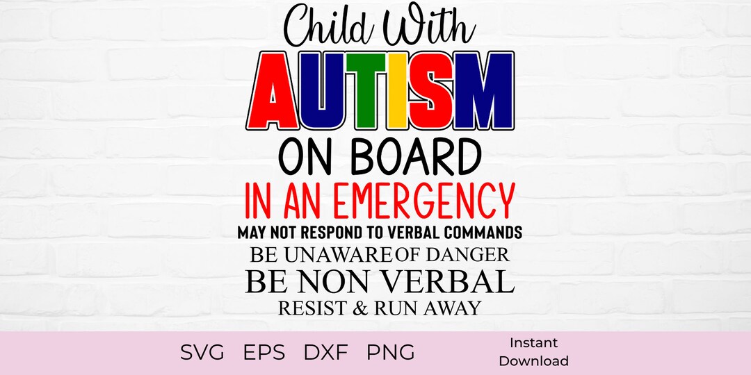 Autism Awareness SVG: Child on Board, Puzzle Piece Design (digital ...