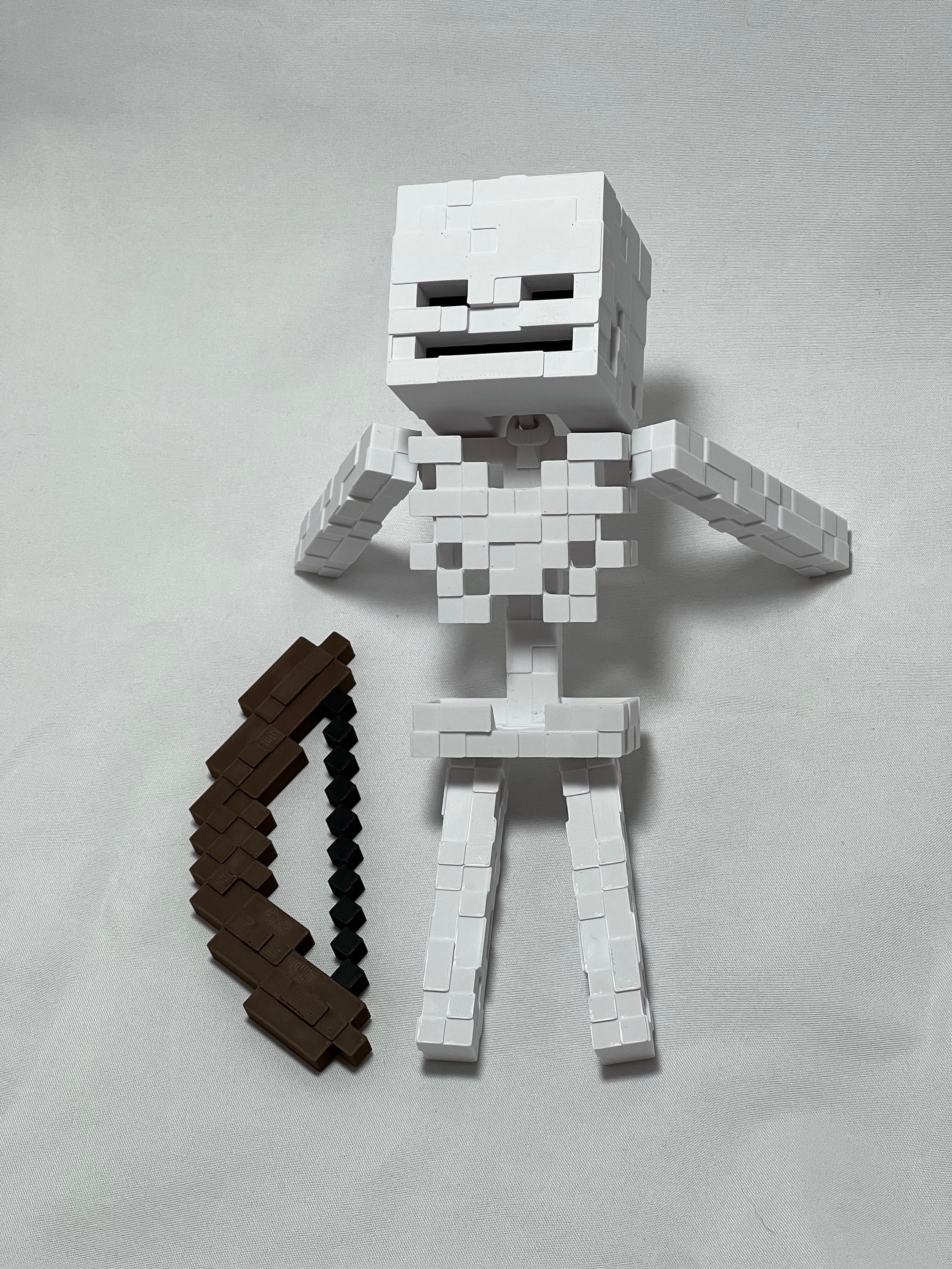 Minecraft Flexible Skeleton 3D Print With Bow - Etsy
