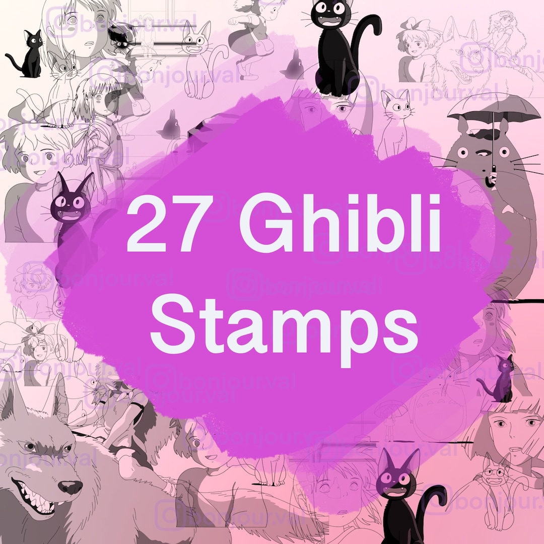 27 Ghibli Studios Characters Procreate Stamps Procreate Ghibli Studios ...
