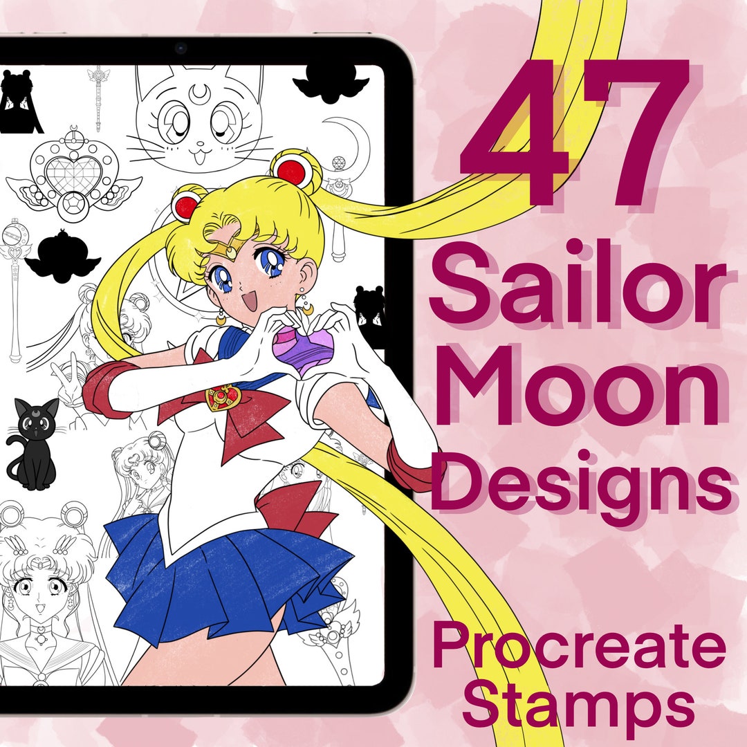 47 Personajes de Sailor Moon Procreate Sellos / Procreate Sailor Moon Stamps / Procreate Stamps ...
