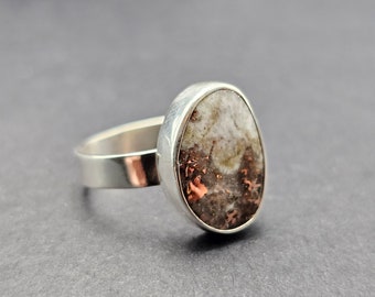 Super Rare Copper Banded Agate Ring Size 9 - Etsy
