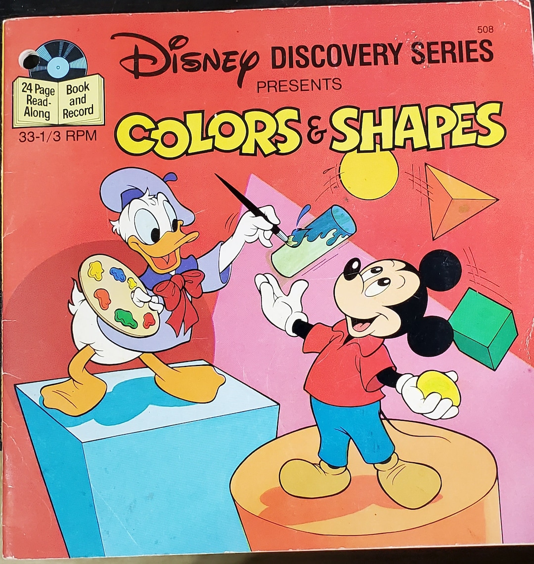 Vintage Disney Discovery Mini Book and Record With Shapes Learning - Etsy