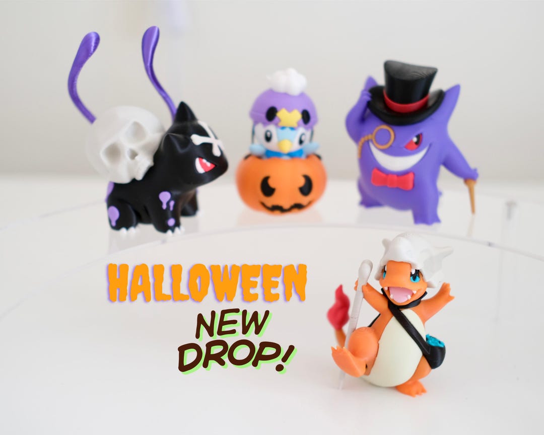 Halloween Themed Pokepals | Spooky Cute Halloween Decoration/gift ...