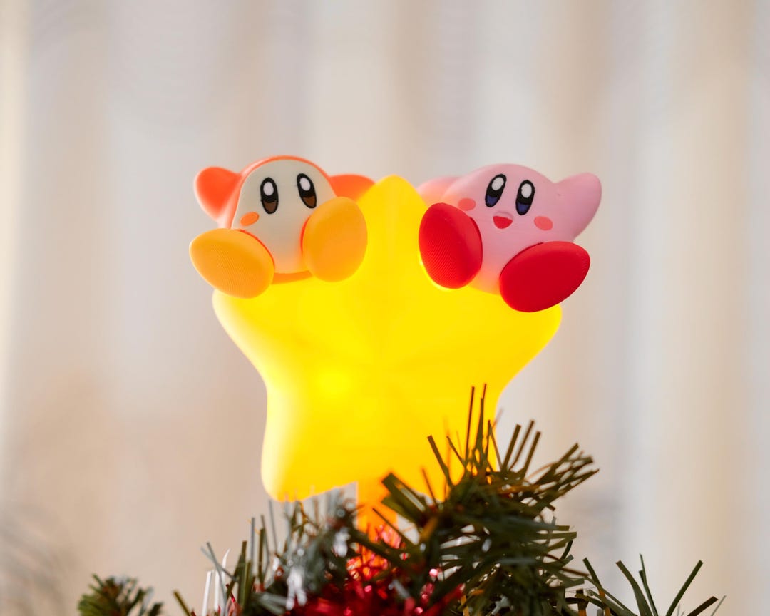 Light up Kirby & Waddle Dee Light up Christmas Tree Topper | USB Light ...
