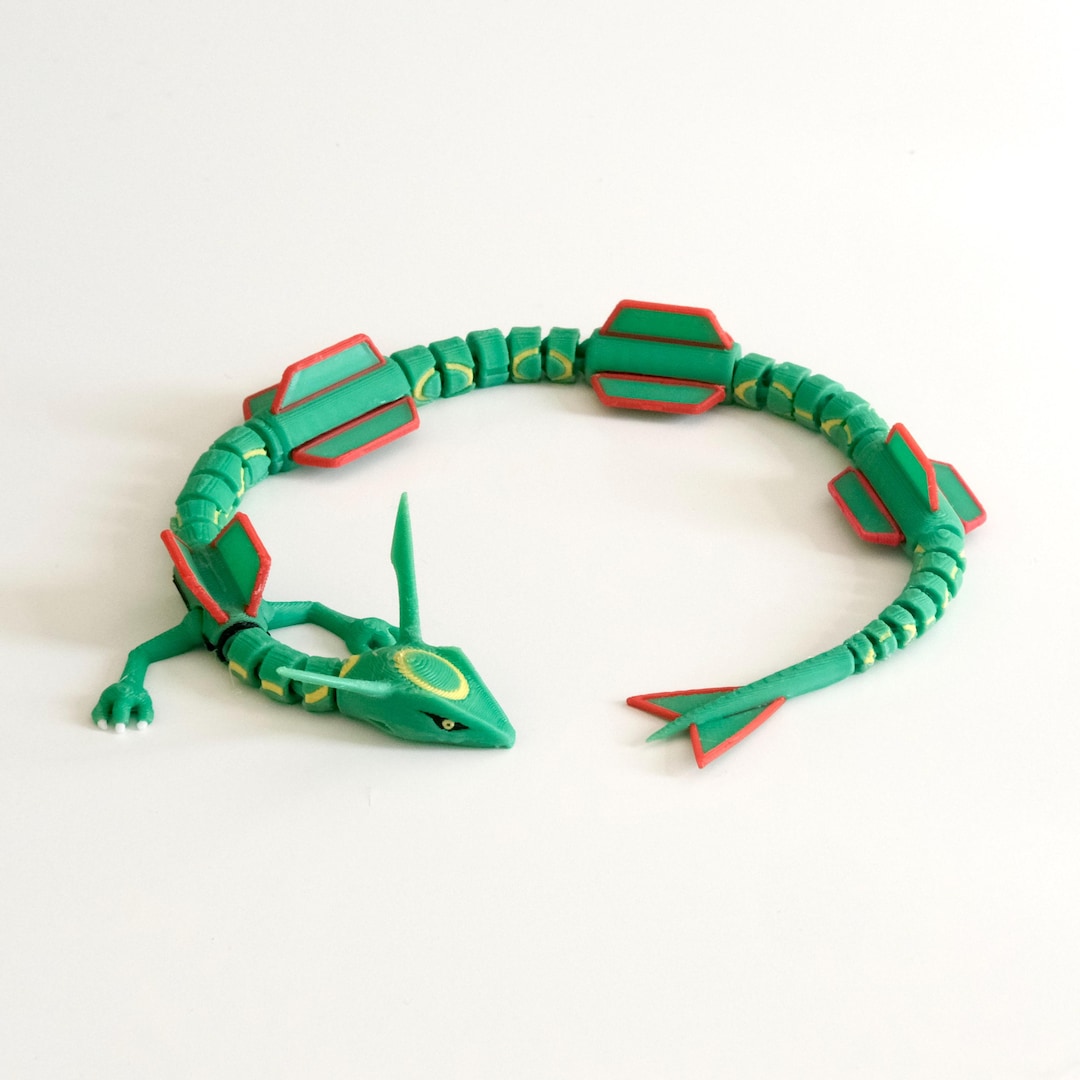 Articulated Rayquaza Dragon Snake [poseable 3D Printed Fidget Toy ...