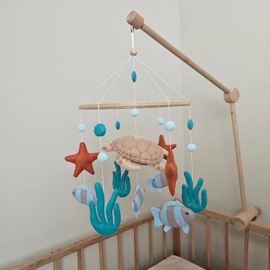 Ocean Baby Mobile Sea World Crib Mobile With Sea Creatures & Nautical ...