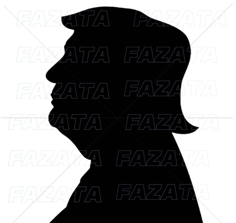 Trump Silhouette Clipart SVG, DXF, American President PNG, President ...