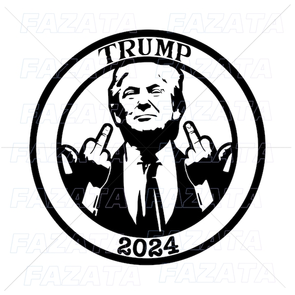 Trump Middle Finger Dtf Etsy