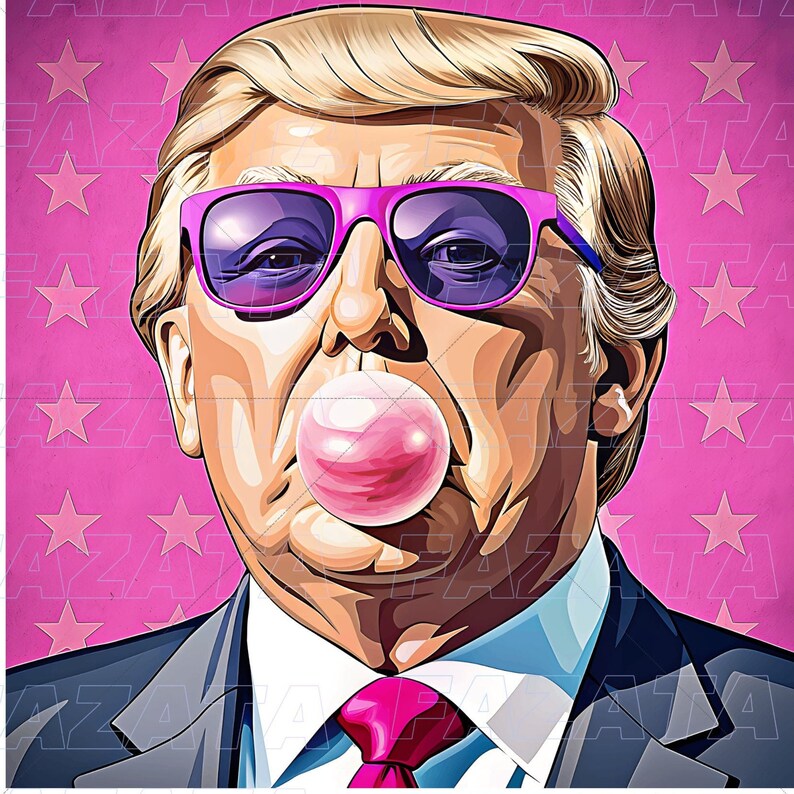 President Donald Trump PNG Digital Download Pink Sun Glasses Trump ...