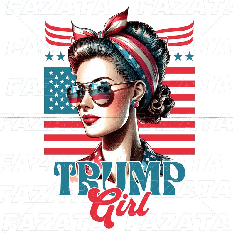 Trump Girl Vintage PNG, MAGA Trump 2024, Trump Design, Trump Shirt Png ...