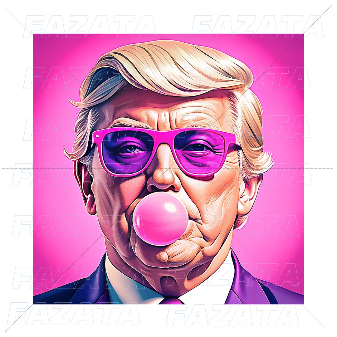 President Donald Trump PNG Digital Download Pink Sun Glasses Trump ...