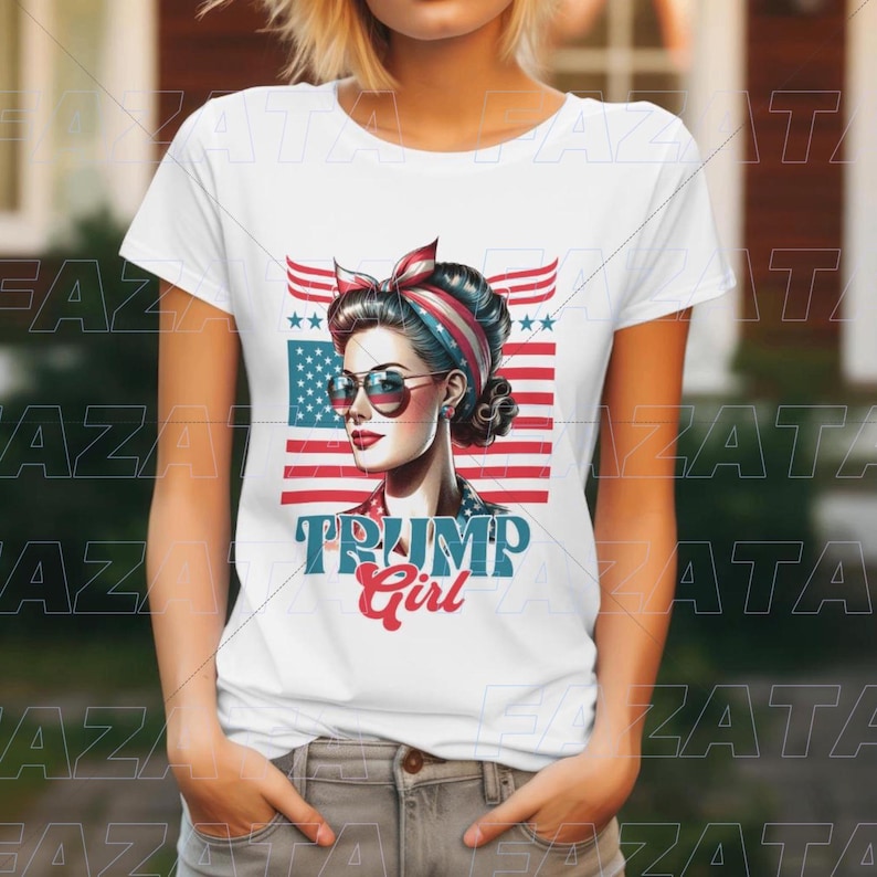 Trump Girl Vintage PNG, MAGA Trump 2024, Trump Design, Trump Shirt Png ...