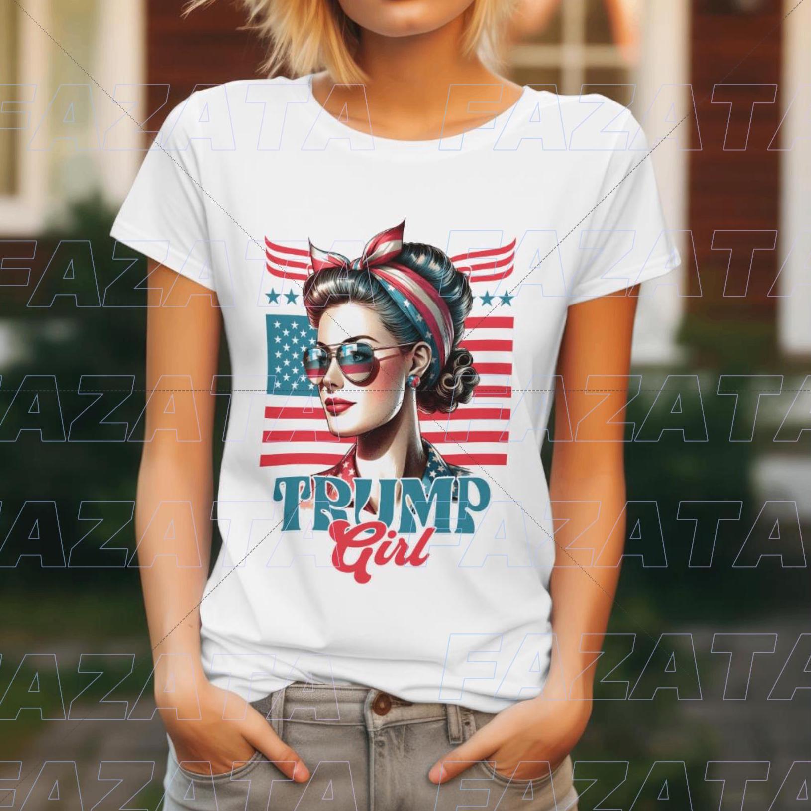 Trump Girl Vintage PNG, MAGA Trump 2024, Trump Design, Trump Shirt Png ...