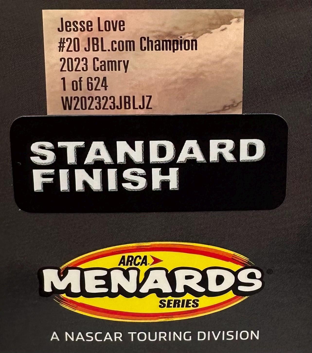 Jesse Love Jr. 2023 20 JBL NASCAR ARCA Menards Series Champion 1:24 ...