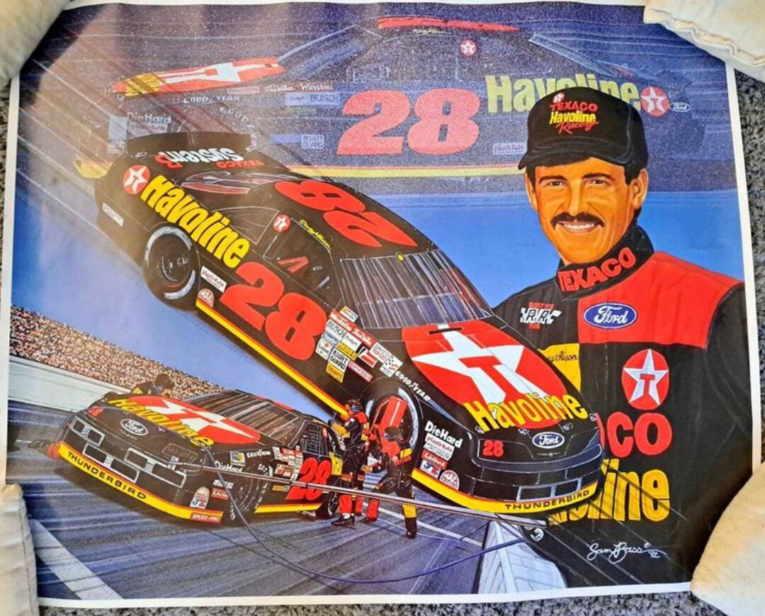 1992 28 Davey Allison Poster by Artist Sam Bass - Etsy