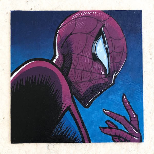 Spiderman Painting - Etsy