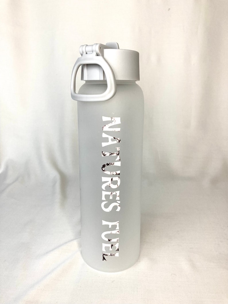 32oz Frosted Glass Water Bottles - Etsy