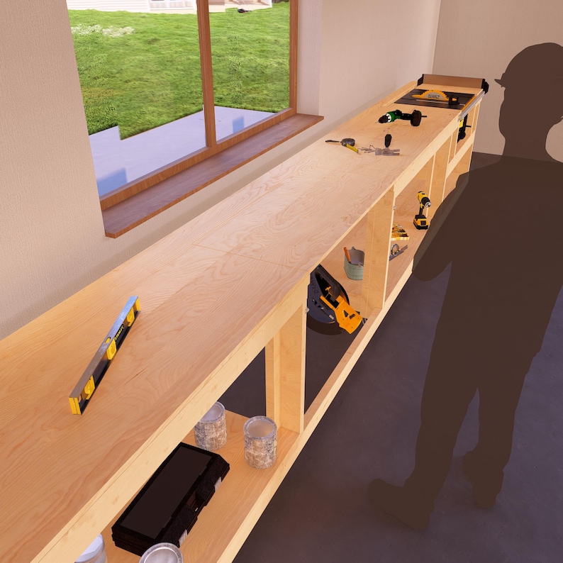 DIY Compact Workbench Plans for Small Spaces, Space-saving Design With ...