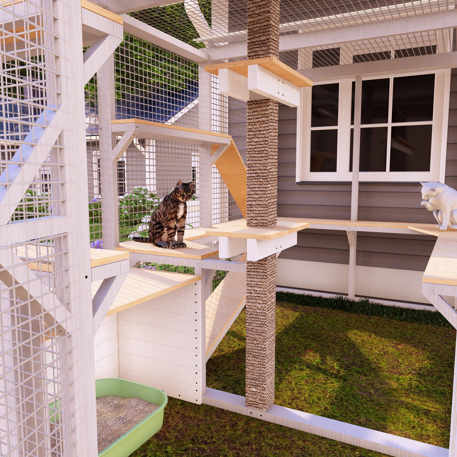 DIY 6x10 Catio Plans With Solar-ready Roof – Freestanding Outdoor Cat ...