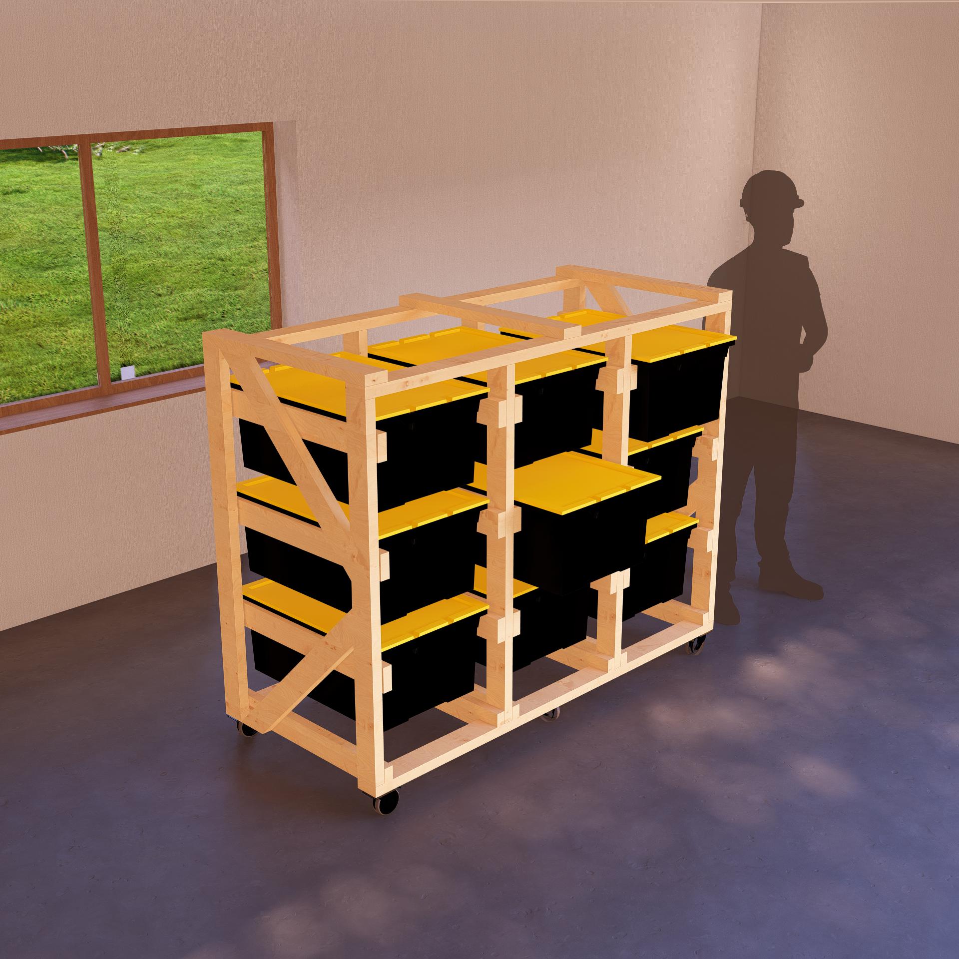DIY Modular Tote Rack Plans: 6-in-1 Garage Storage (PDF) - Etsy