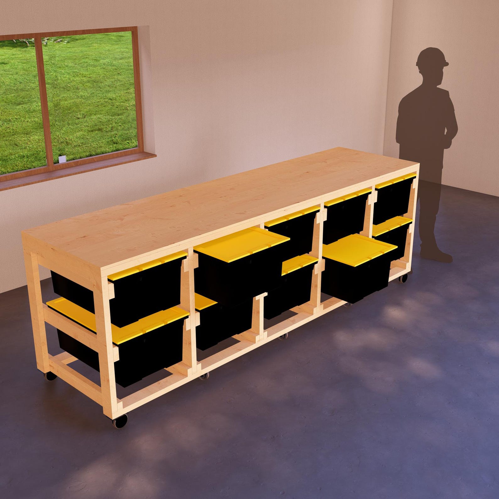 Modular DIY Tote Rack Workbench Plans, Space-saving Wooden Design for ...