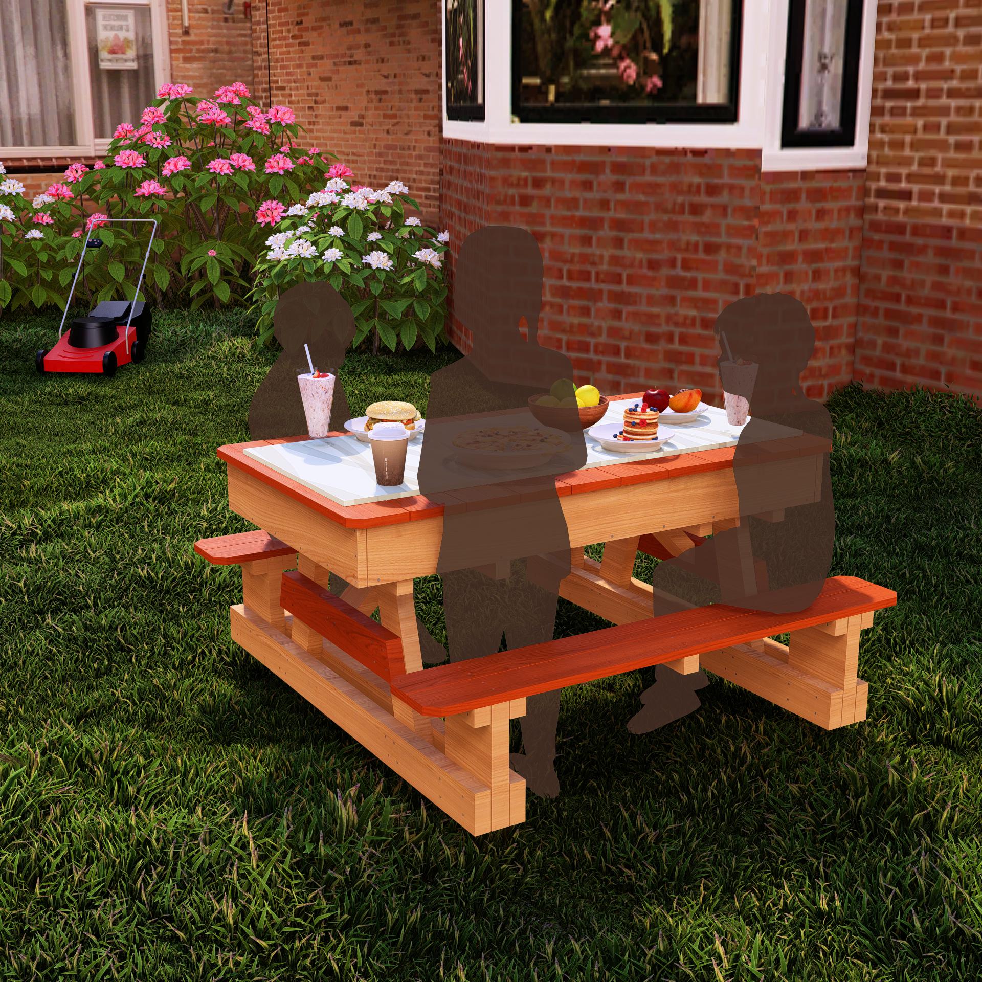 Montessori DIY Kids Sandbox Table Plans: Wooden Play Table (PDF) - Etsy