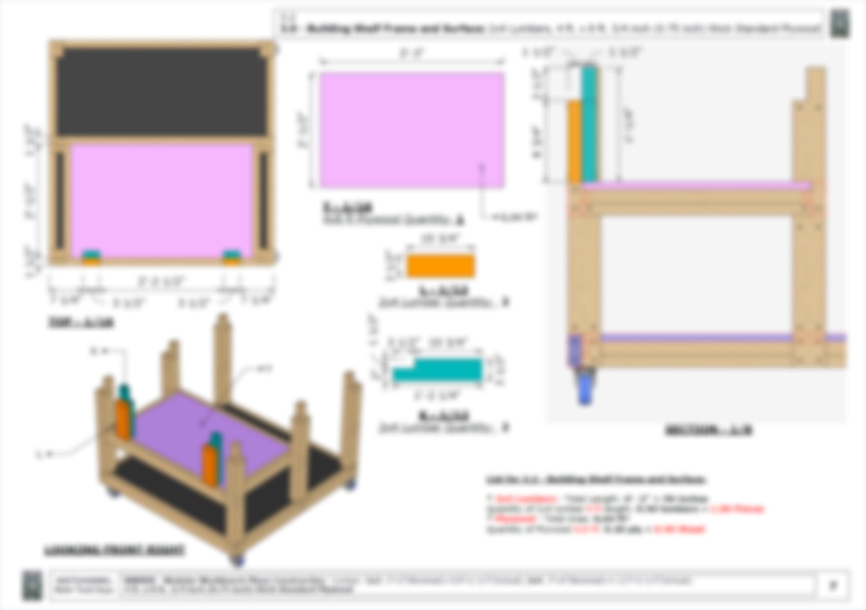 DIY Modular 4x4 Table Saw Workbench Plans, Mobil Garage Rolling Shop ...