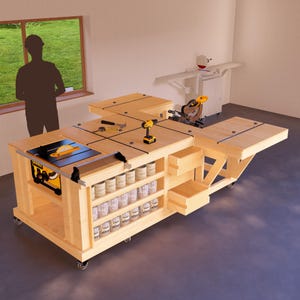 DIY Mobile Garage Modular Workbench Plans, Versatile Workstation With ...