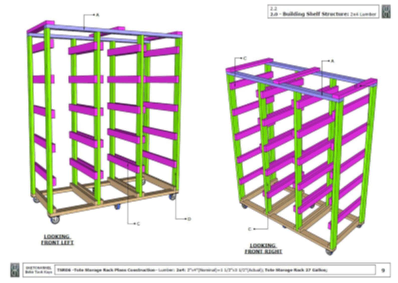 DIY Tote Storage Rack Plans, Wooden Shelving Unit for 15 Totes, Space ...