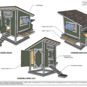DIY 5x5 Chicken Coop Plans for 12 Chickens, Small Farm PDF Blueprint ...