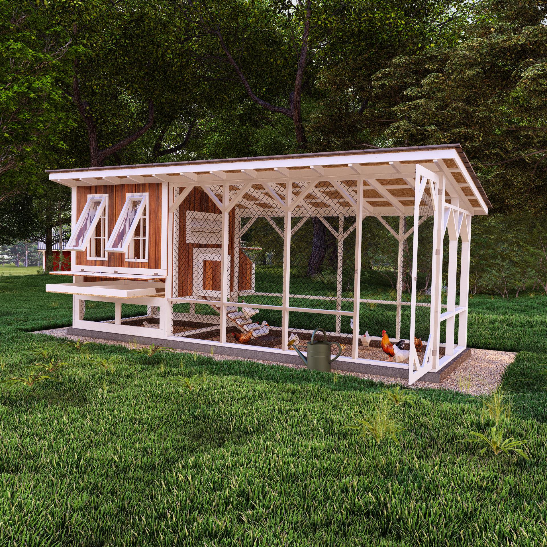 DIY Chicken Coop Plans for 16 Chickens, Build Your Own Chicken Coop ...
