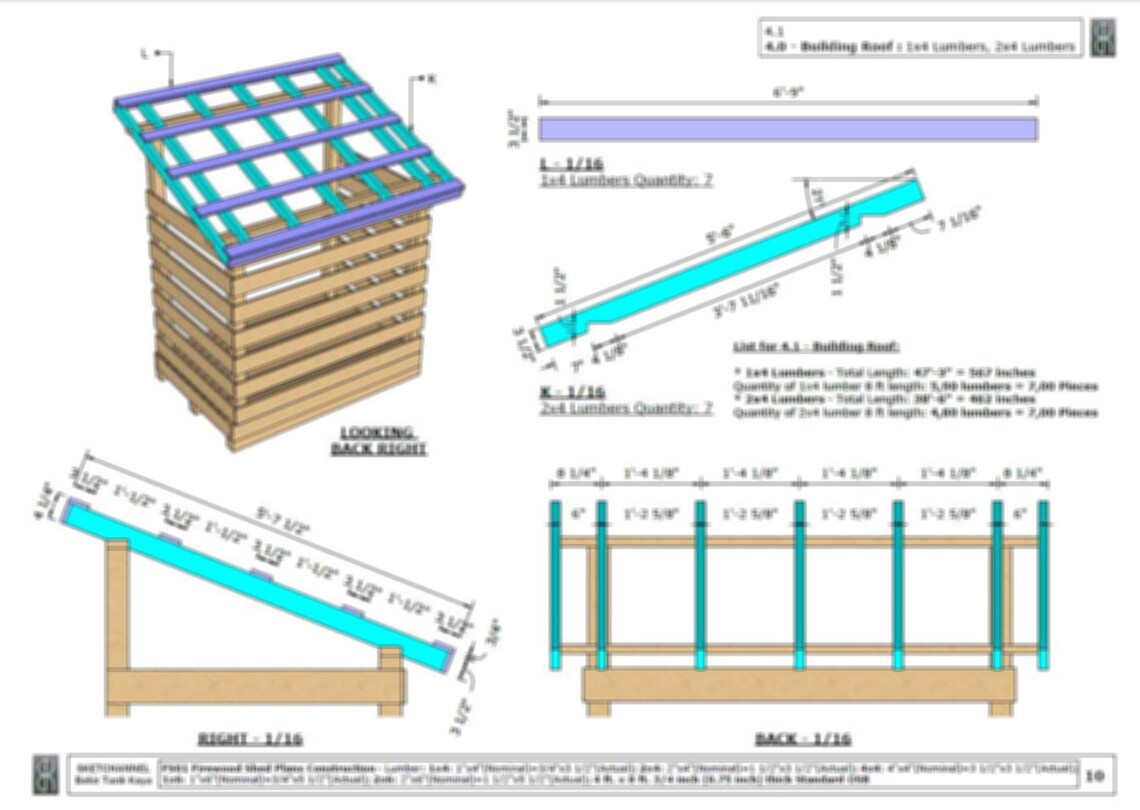 DIY 4x6 Ft Timber Firewood Shed Plans, Open-front Storage for Logs ...