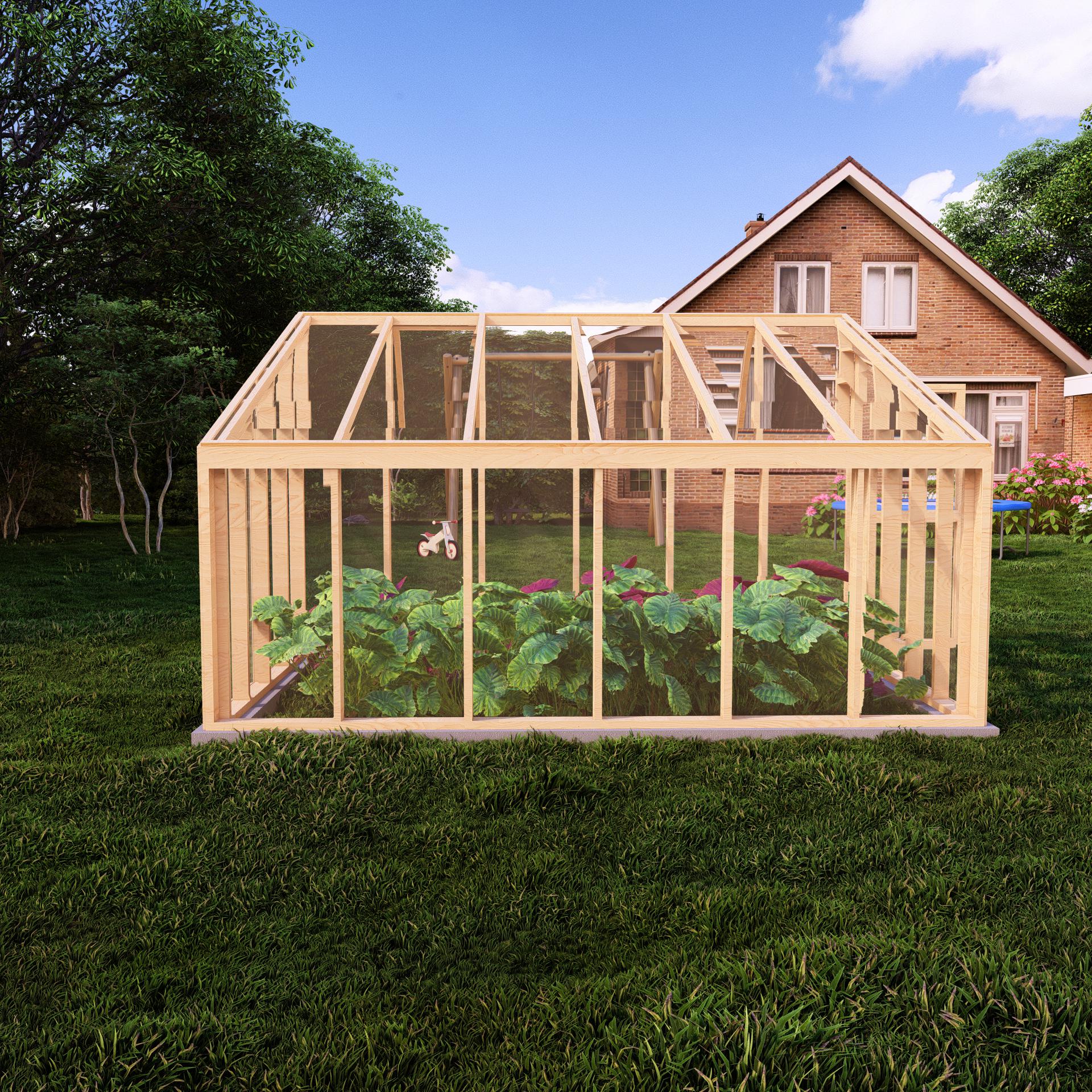 8x12 DIY Greenhouse Plans for Year-round Gardening, Modern Timber ...