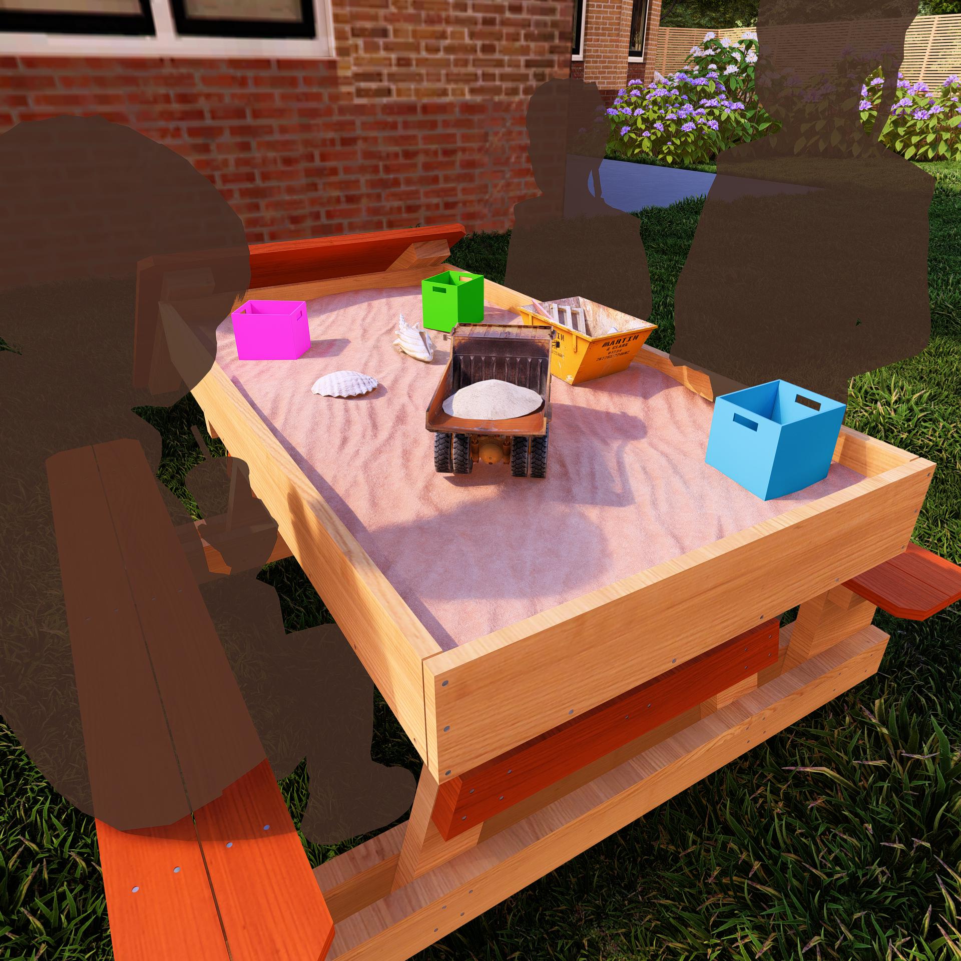 Montessori DIY Kids Sandbox Table Plans: Wooden Play Table (PDF) - Etsy