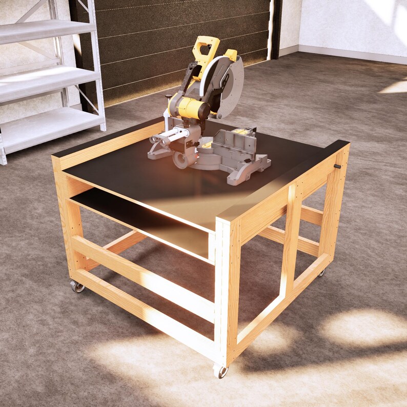 DIY 4x4 Modular Mobile Flip Top Workbench Plans, Rolling Bench, Cutting ...