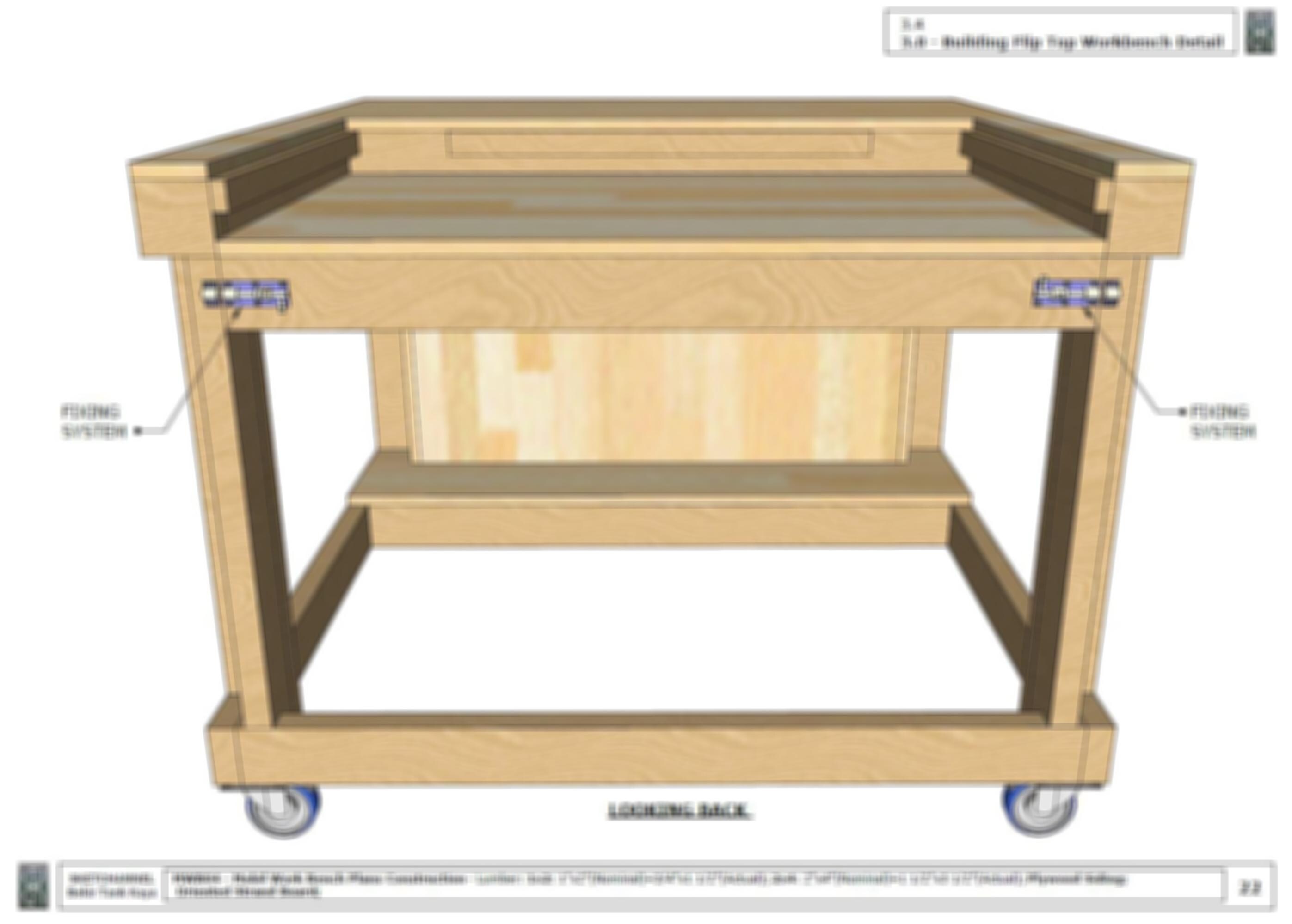 Modular Foldable Workbench Plans for Garage, DIY Mobile Workbench With ...