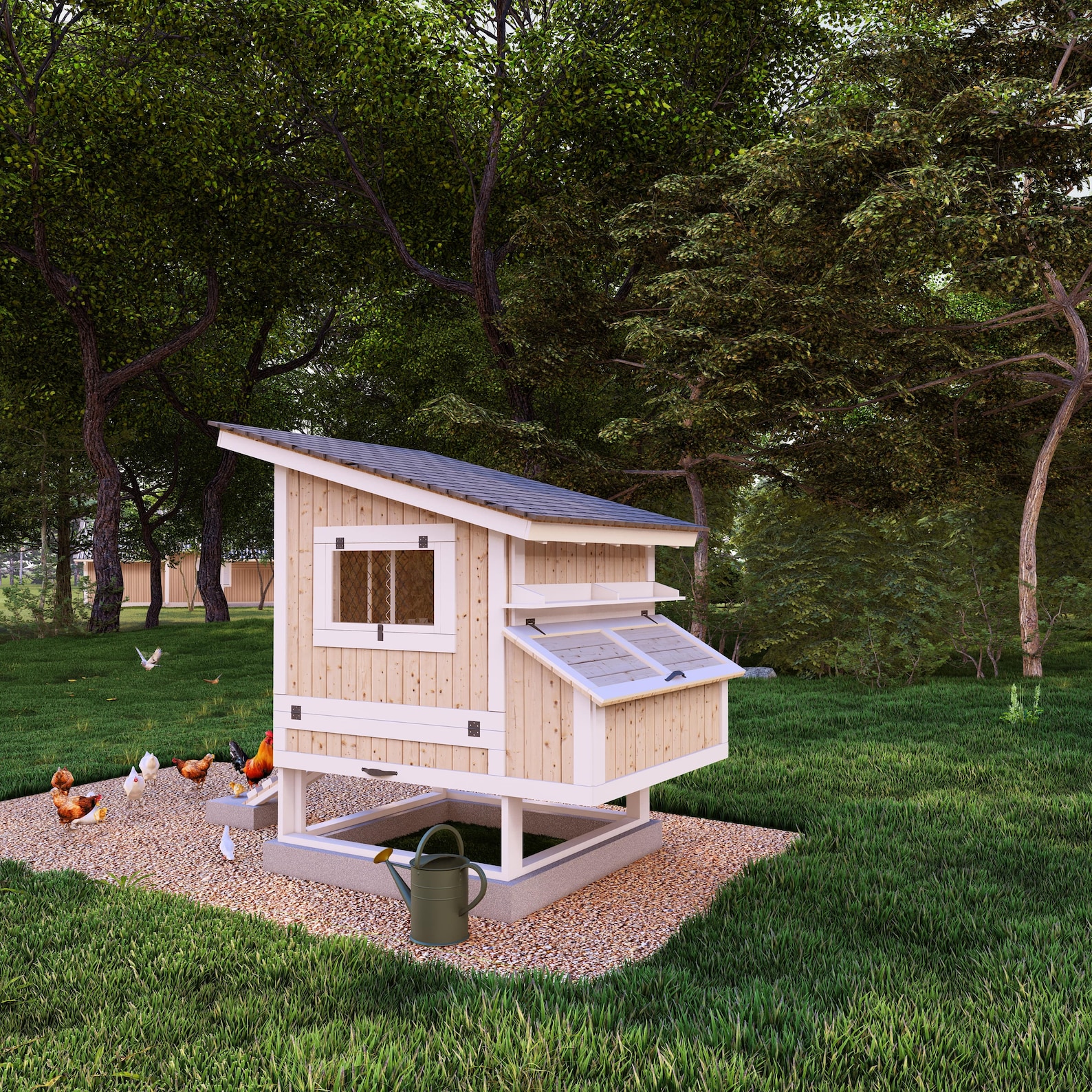 DIY 5x5 Chicken Coop Plans for 12 Chickens, Small Farm PDF Blueprint ...