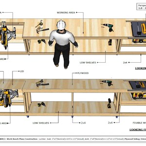 DIY Compact Workbench Plans, Build Your Own 2x16 Space-saving Workbench ...
