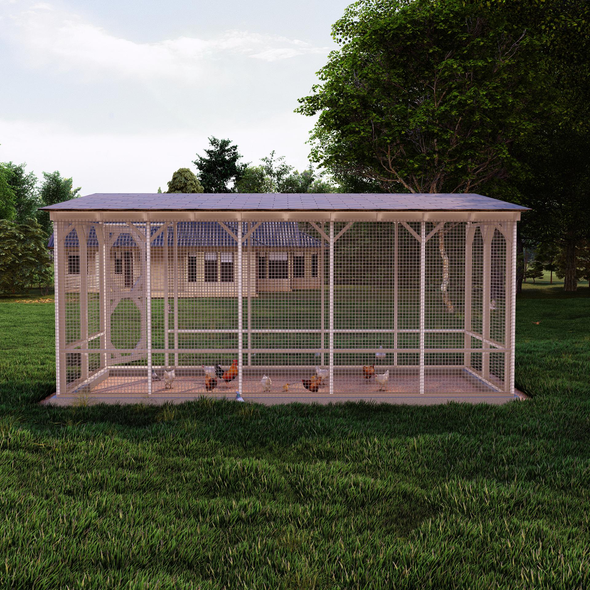 DIY 8x18 Chicken Run Plans With Roof, Walk-in Enclosure for 18–22 ...