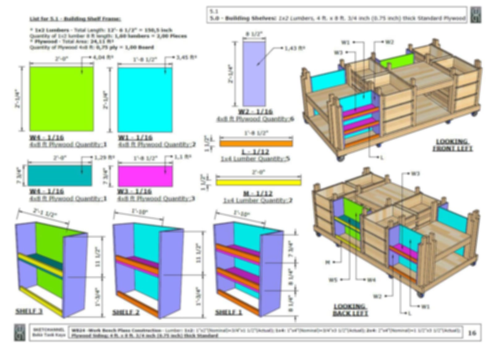 4x8 Ft DIY Foldable Garage Workbench Plans – Space-saving Design With T ...