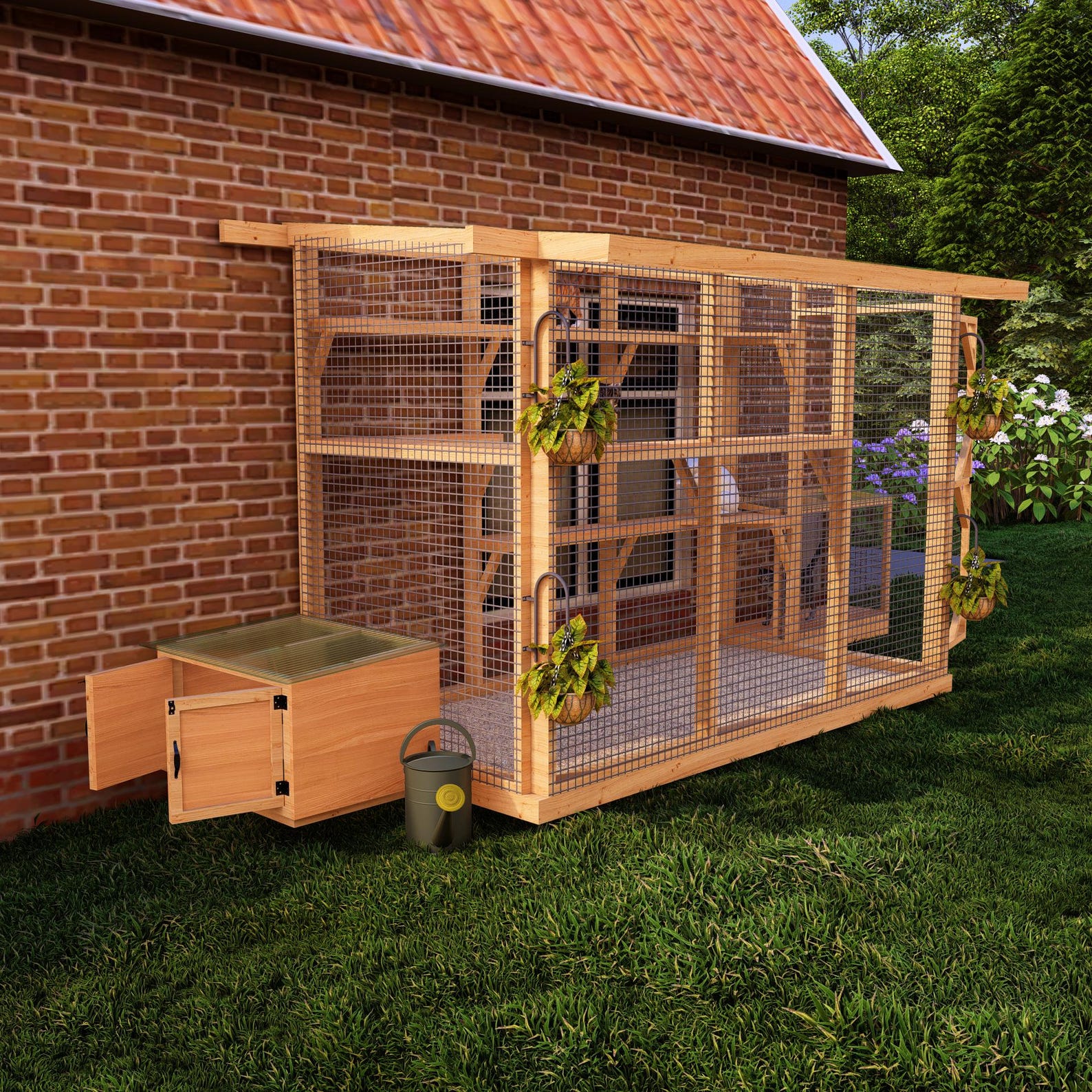 DIY Outdoor Cat Enclosure Bundle Plans, Modular Catio 5x10 With Tunnel ...