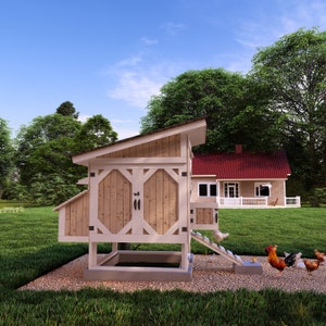 DIY 5x5 Chicken Coop Plans for 12 Chickens, Small Farm PDF Blueprint ...