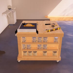 4x4 Versatile Modular Workbench Plans With Table Saw Station & Storage ...