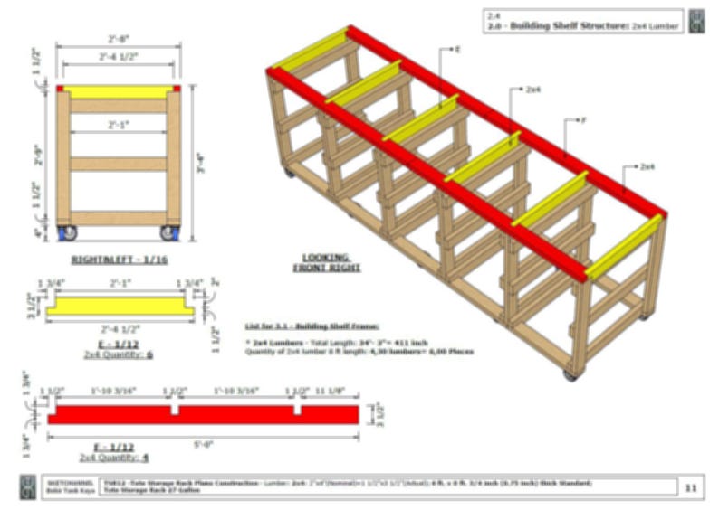 Modular DIY Tote Rack Workbench Plans, Space-saving Wooden Design for ...