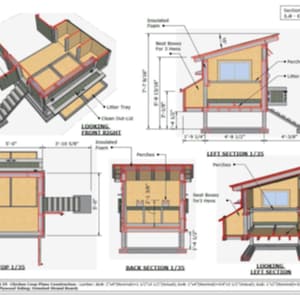 DIY 5x5 Chicken Coop Plans for 12 Chickens, Small Farm PDF Blueprint ...
