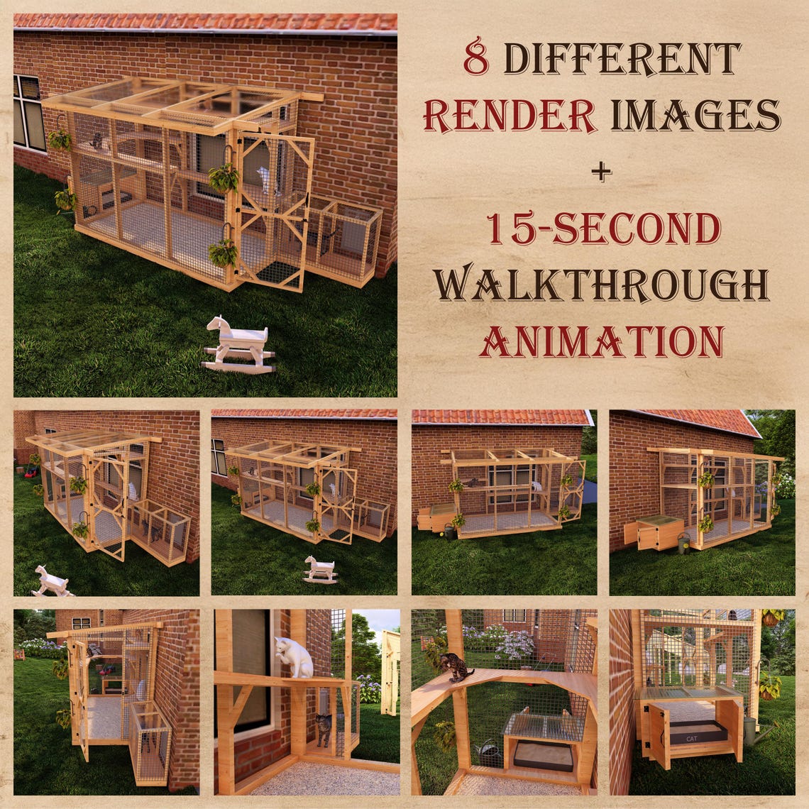 Custom Catio Design Plan: Visual DIY Guide (PDF) - Etsy