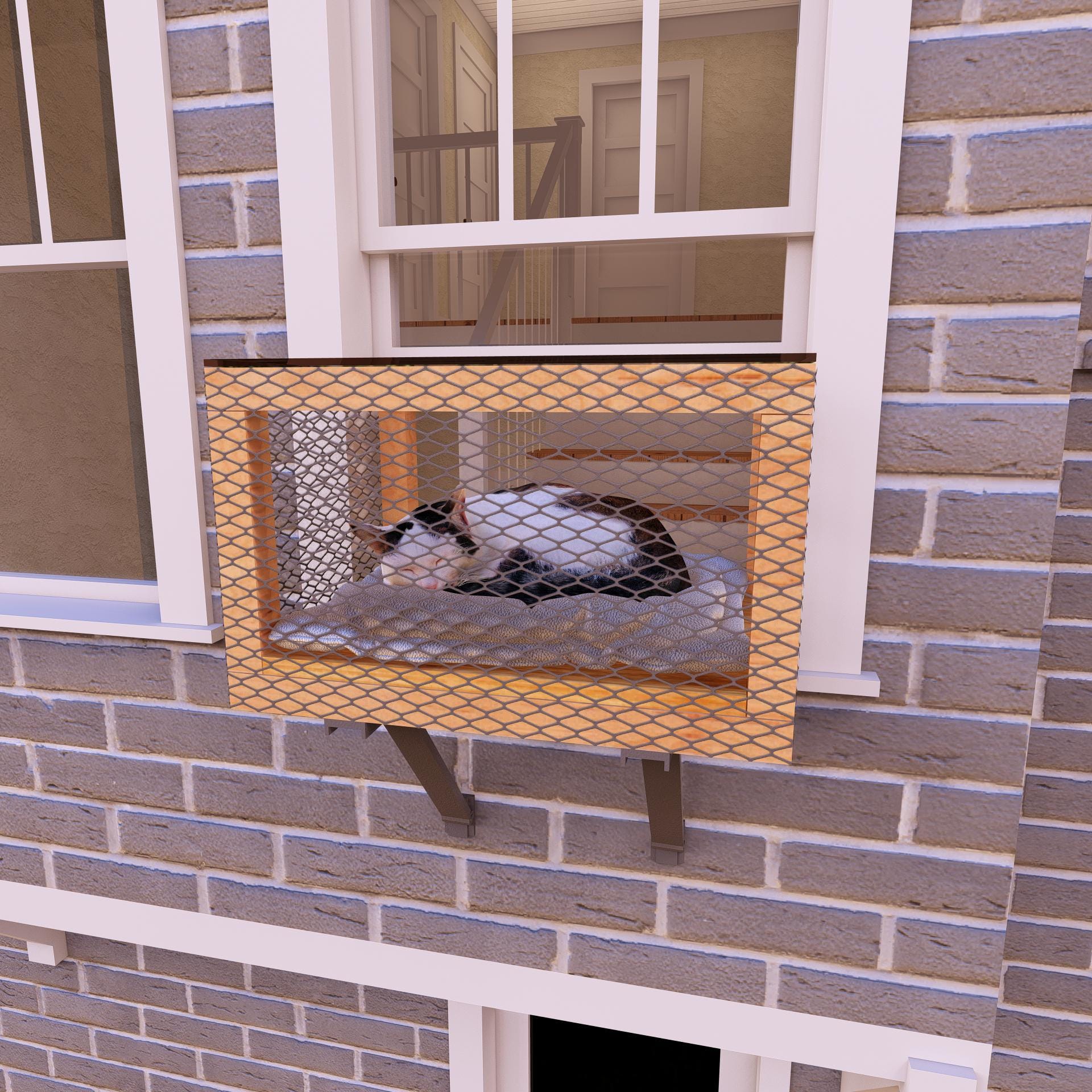 Compact Cat Window Box Plans, DIY Outdoor Enclosure (PDF) - Etsy
